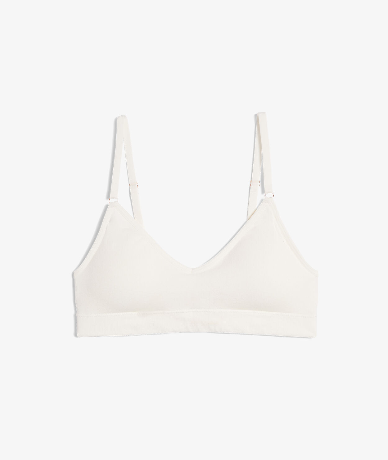 Seamless Bralette Removable Pads Amande Ecru Etam