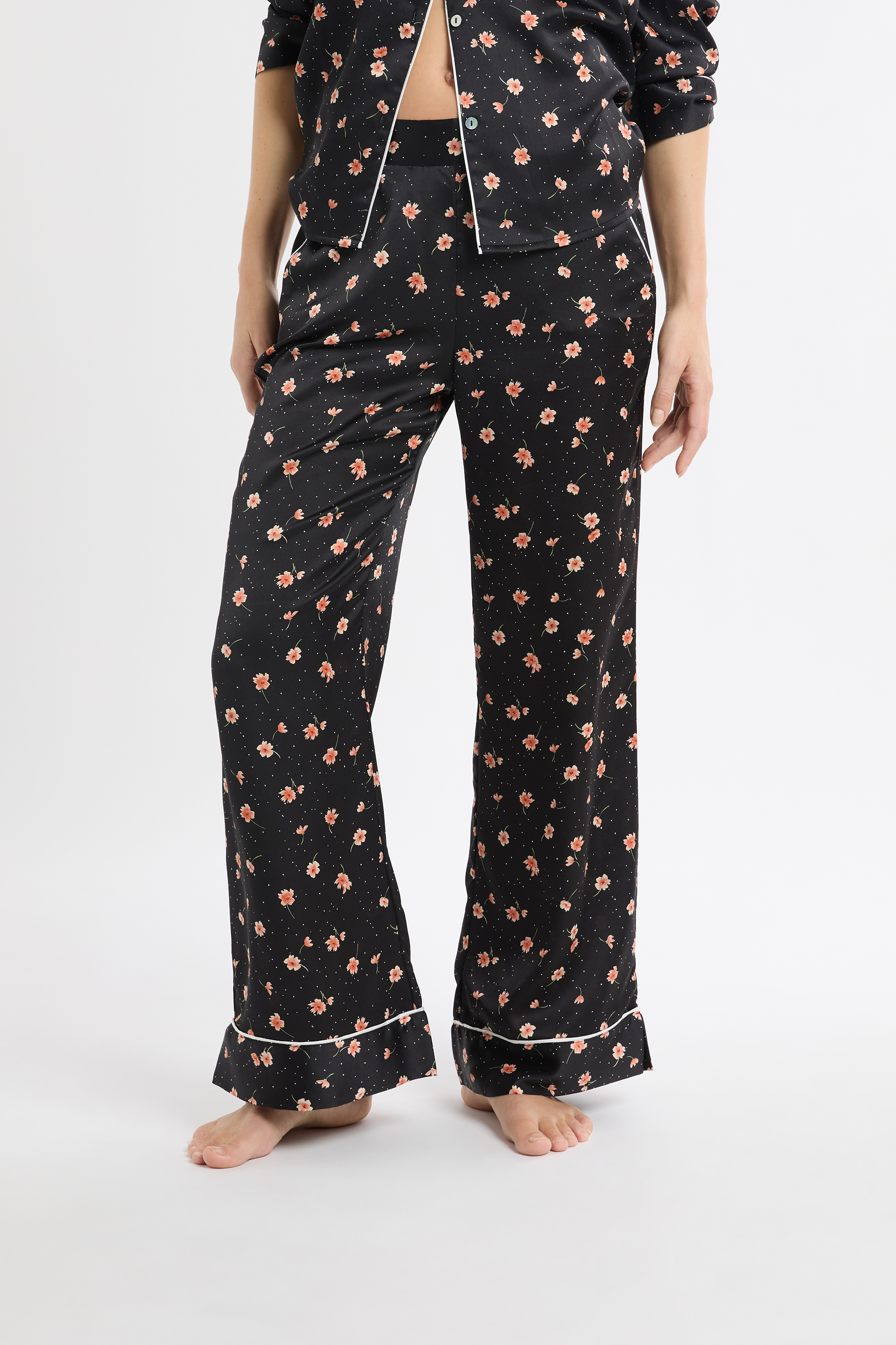 Pantalon de pyjama à motifs fleurs en satin - MEDRA - MULTICOLORE - ETAM